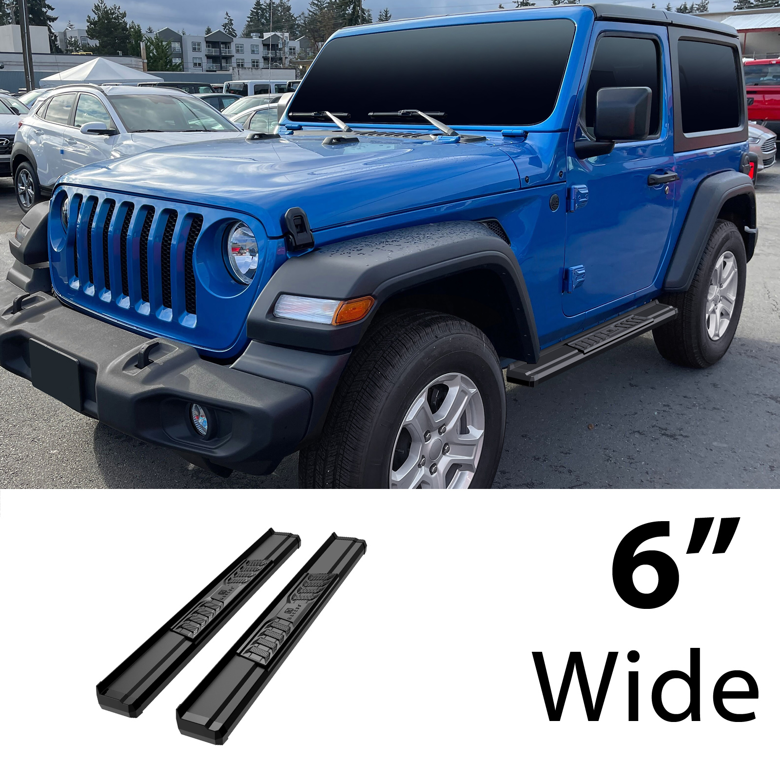 HD Ridez OE Style Black Nerf Bars Fit 18-24 Jeep Wrangler JL 2Dr | eBay